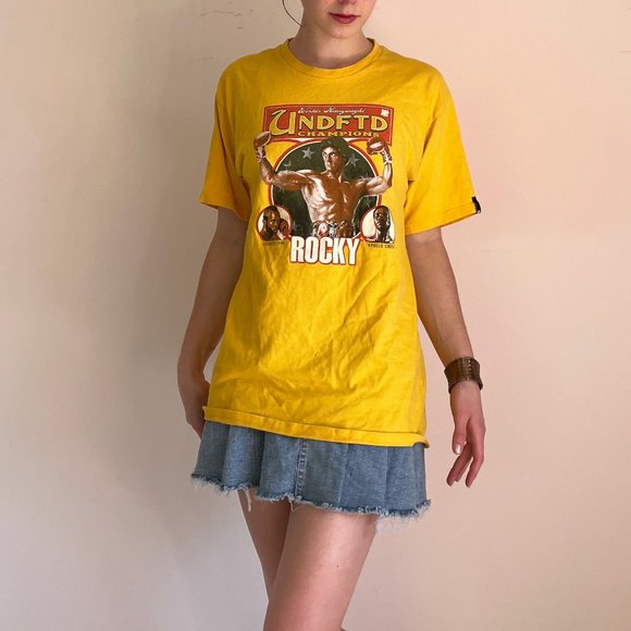 Undefeated | Tops | Vtg Graphic Rocky Tee | Poshmark
